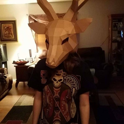 Deer Mask ,mask Paper Craft, Digital Template, Origami, PDF Download ...