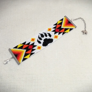Native Inspired Bead Loom Pattern Bear Paw Loom Bracelet Pattern - Etsy