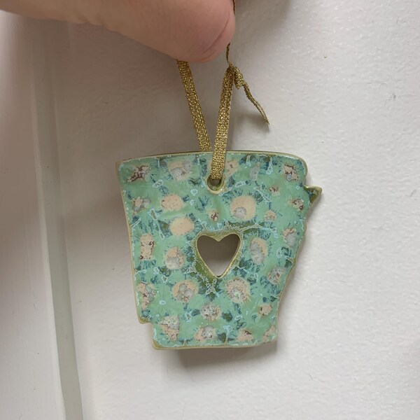 Handmade Large Pottery Cursive Letter T Initial Ornament - Etsy