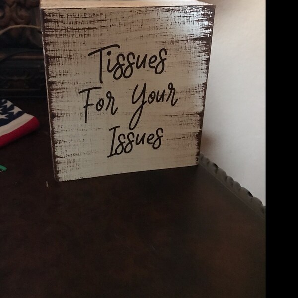 Distressed Tissues for Your Issues Oversized Tissue Box Cover - Etsy
