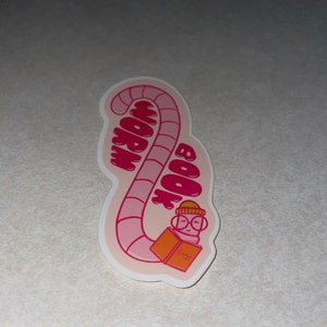 Book Worm Sticker Reading Sticker Book Club - Etsy