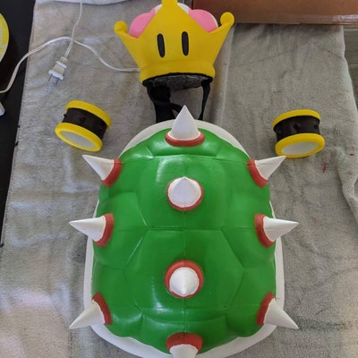 Wearable Bowsette Shell STL 3d Printable File and Bonus Crown for 3d ...
