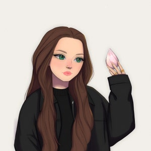 Custom Digital Portrait Drawing Personalized Commission Anime Style ...