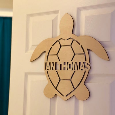 Name Sign, Sea Turtle Kids Room Sign, Ocean Nursery Decor, Personalized ...