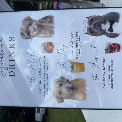 Pet Signature Cocktail Cat Custom Drink Sing Dog Signature - Etsy