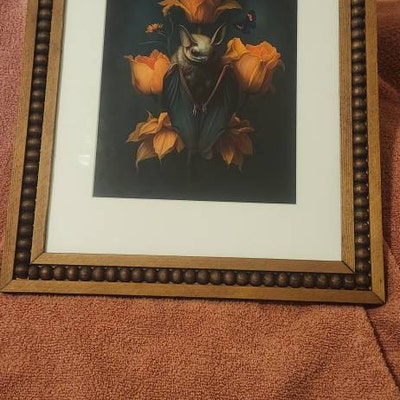 Gothic Portrait Victorian Bat Artwork, Bat Antique Oil Painting, Dark ...