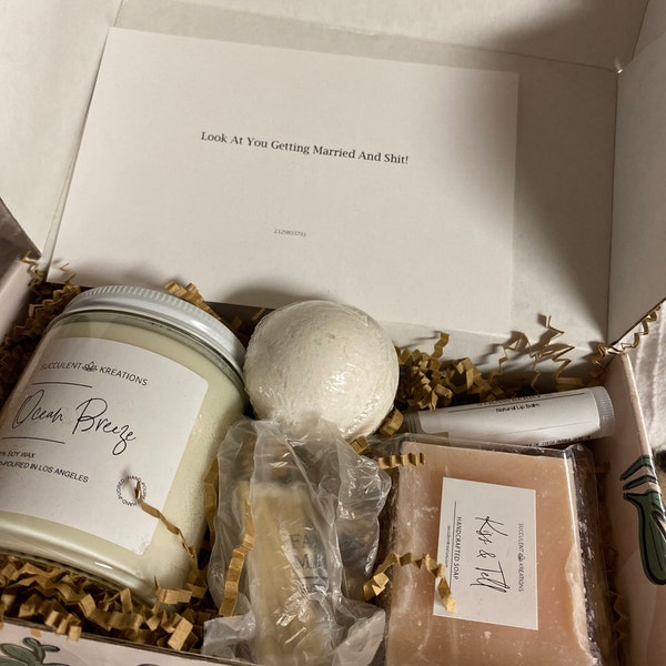 Engagement Gift Box - Congrats on Your Engagement - Bride Spa Box Set ...