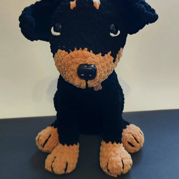 Crochet Pattern Dog/ Amigurumi Rottweiler Puppy Tutorial/ Stuffed Dog ...