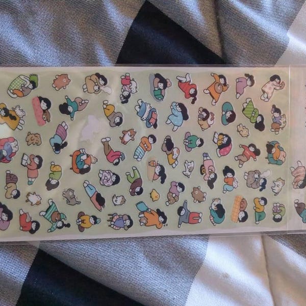 Cherish Sticker Sheets by Mind Wave Cute Kawaii Baby Animals Rabbit ...