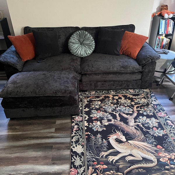 Fantasy Inspired Area Rug | Dark Academia Gothic Book Nook Decor ...