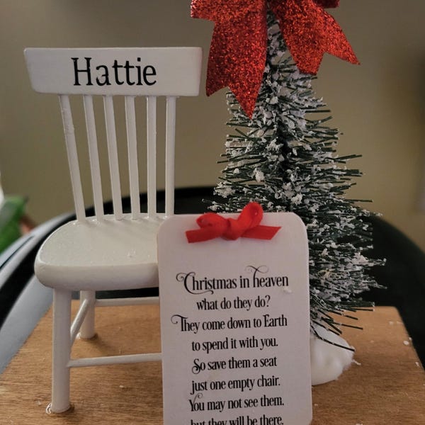 Christmas in Heaven Memorial, Rocking Chair Ornament, Empty Chair Loved ...