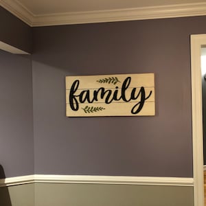 Large Family Sign, Wooden Shiplap Sign, Sign for Family Room, Wood Wall ...