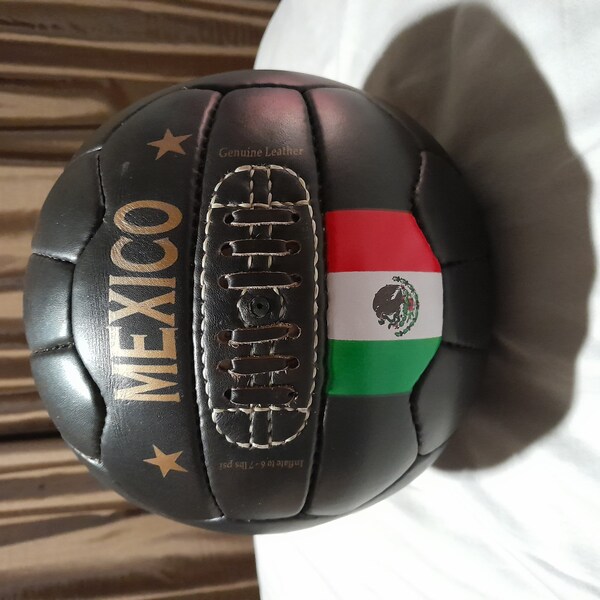 VINTAGE SOCCER BALL | Vintage Leather Soccer Ball 1966 | 100% Leather ...