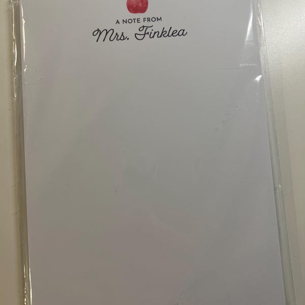 Personalized Modern Calligraphy Script Notepad, Custom A Note From ...