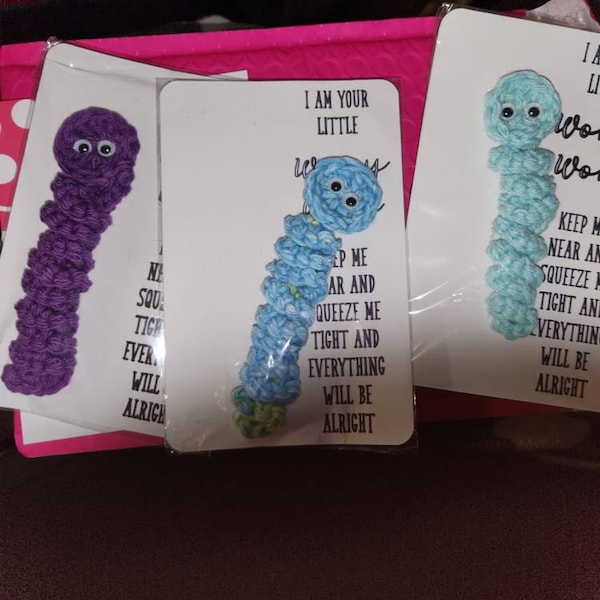 Worry Worm, Soft Pocket Stress Reliever, Fidget Toy, Anxiety Relief ...