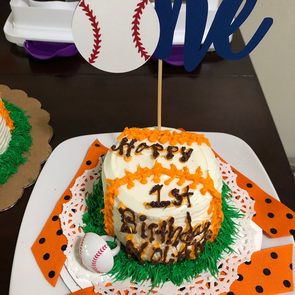 Baseball Theme Cake Topper, Baseball First Birthday, Baseball Cake, Boy ...