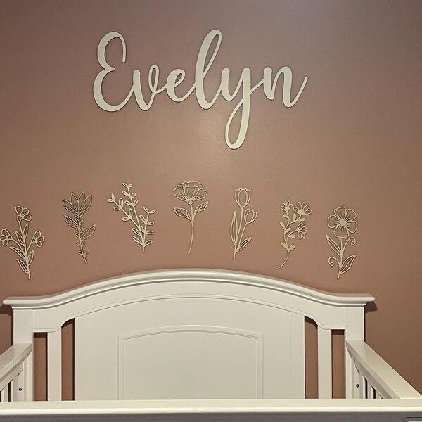 Baby Name Cutout Nursery Name Sign Nursery Decor Large Custom Name ...