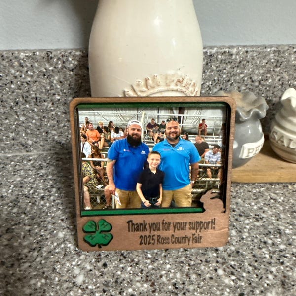 Personalized 4-H Fair Auction Thank You Plaque: Custom Engraved Wooden ...