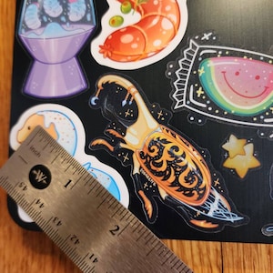 Alien Winking Cat Sticker Glitter Sticker 90's Nostalgia Cat Face ...