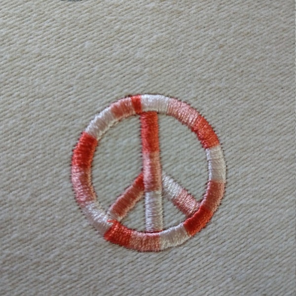 Peace Embroidery Design. Peace Sign Machine Embroidery Design. Satin ...