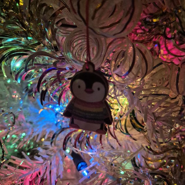 Penguin Magnet, Rainbow and Cloud Jumper, Little Penguin Wooden Fridge ...