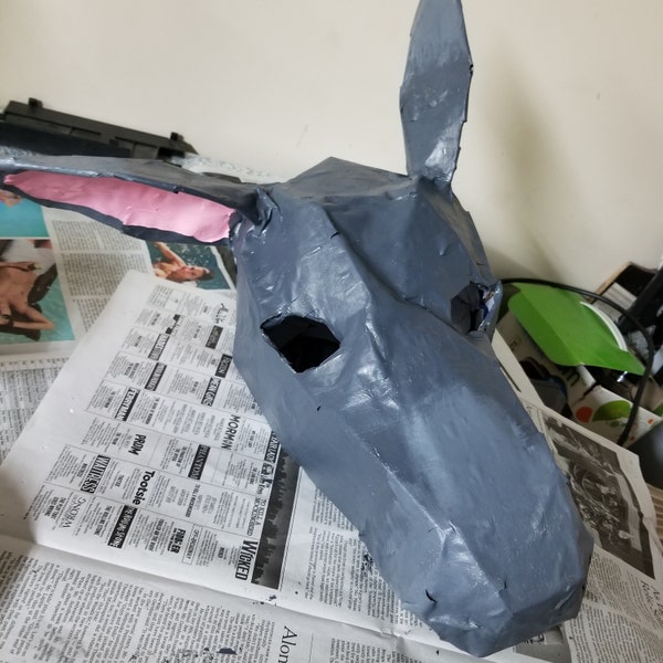 DIY Donkey Mask, Low Poly Paper Craft Template, DIY Printable Mask ...