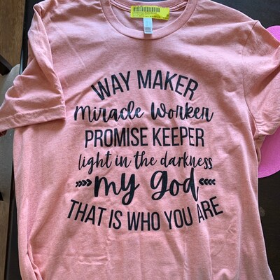 Way Maker Miracle Worker T Shirt Spiritual Shirt Christian - Etsy