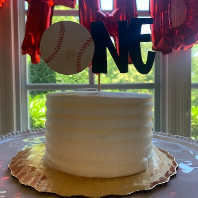 Baseball ONE Cake Topper, Baseball First Birthday Cake Topper, Baseball ...