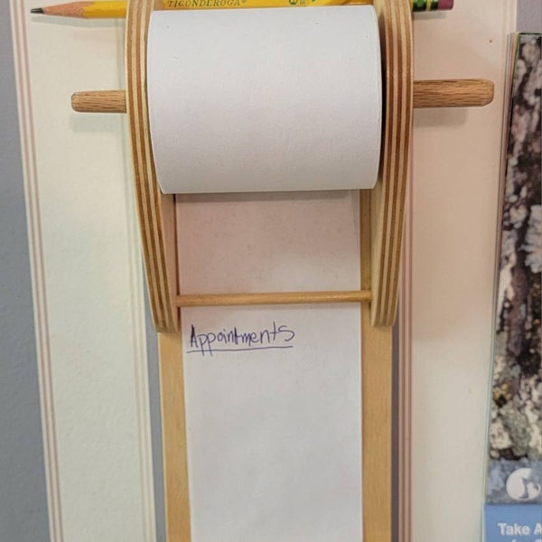 Retro Shopping List Holder | Handmade Kitchen Organizer | Grocery List ...