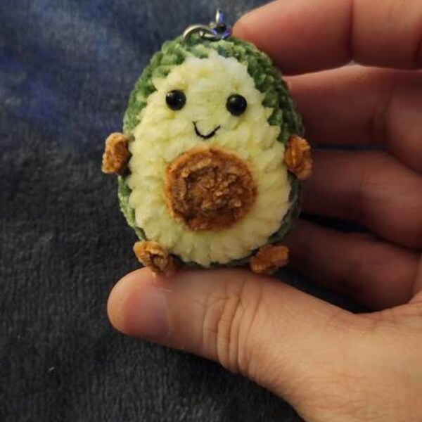Crochet Cute Avocado Keychain, Buy 2 Get 1, Handmade Avocado Keychain ...