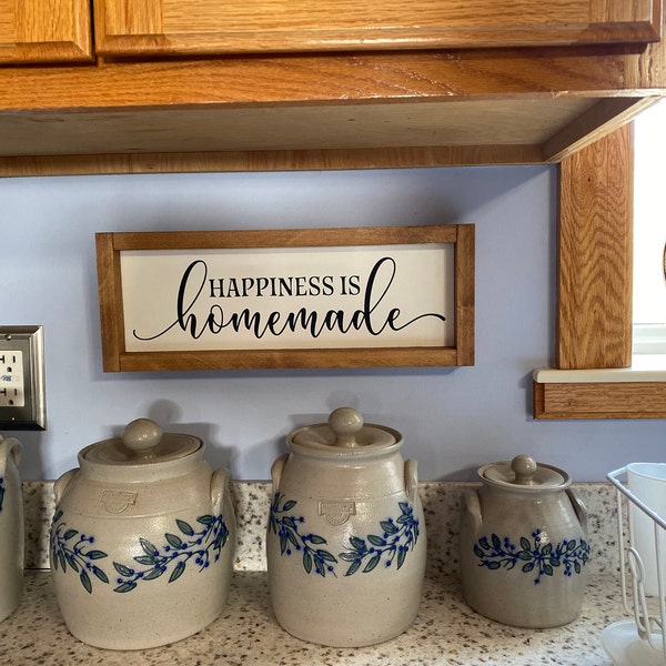 Happiness is Homemade Wood Sign - Etsy