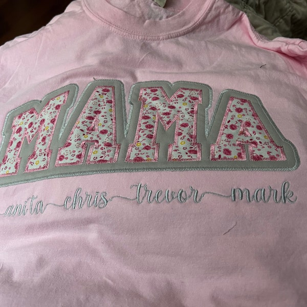 MAMA in Two Layer Double Applique Machine Embroidery Designs Zigzag ...