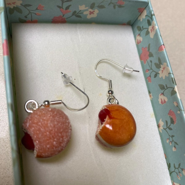 Sufganiyot Earrings, Hanukkah Donuts, Food Earrings, Food Jewelry ...