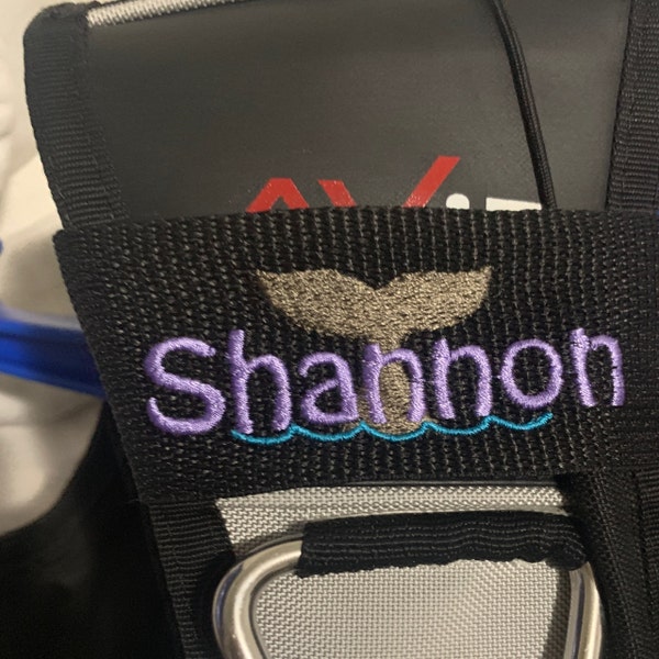 Personalized Embroidered Scuba BCD Name Tag Badge - Etsy