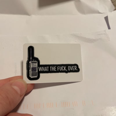 WTF, Over Black Vinyl Sticker, Funny Stickers, Sarcastic Stickers, Meme ...