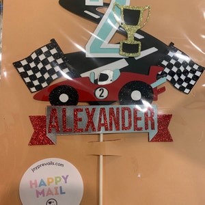 Vintage Car Cake Topper, Race Car Topper, Cars Theme Party, Cars Topper ...