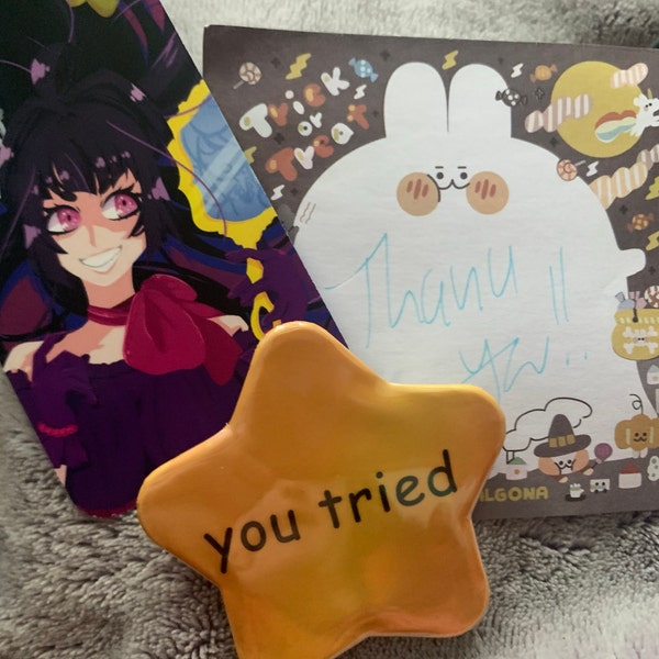 You Tried Star Button | 2x2 Inches Holographic Pinback | Tumblr Meme ...