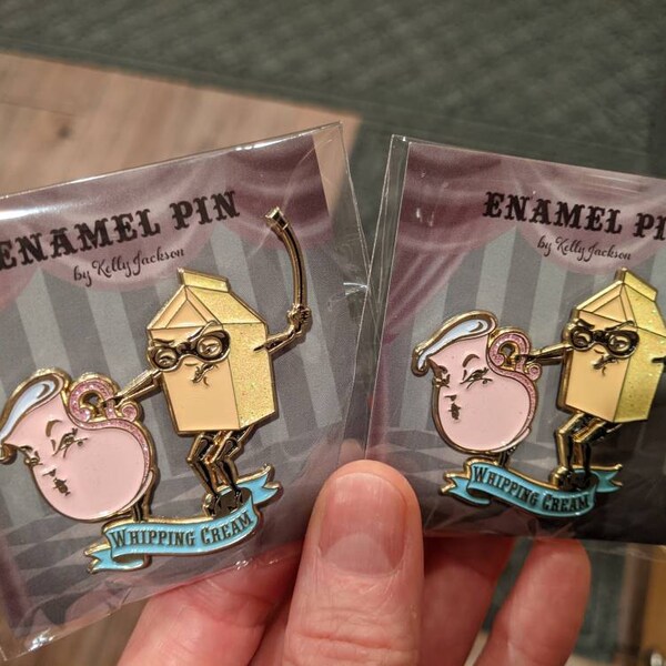Whipping Cream Soft Enamel Pin - Etsy
