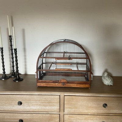 Large Rectangular Bird Cage Full Handmade / Wood Bird Cage / Decorative ...