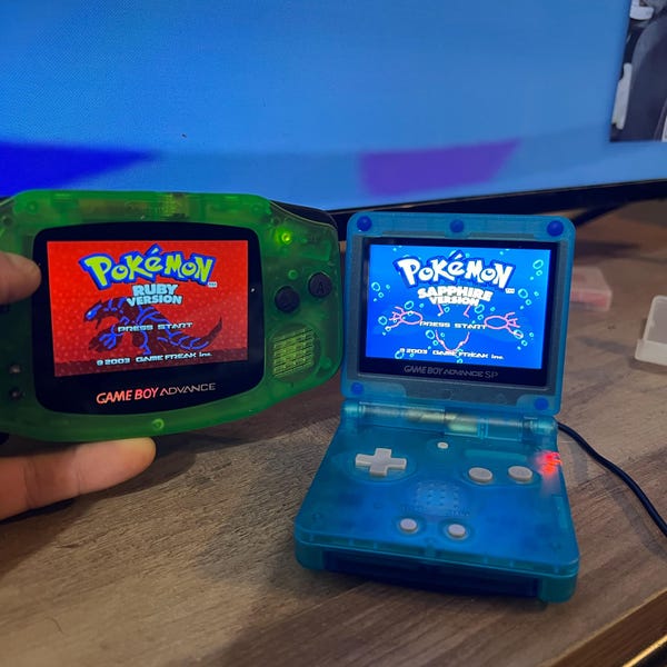 Metallic Teal Nintendo Game Boy Advance GBA SP IPS Mod Adjustable ...