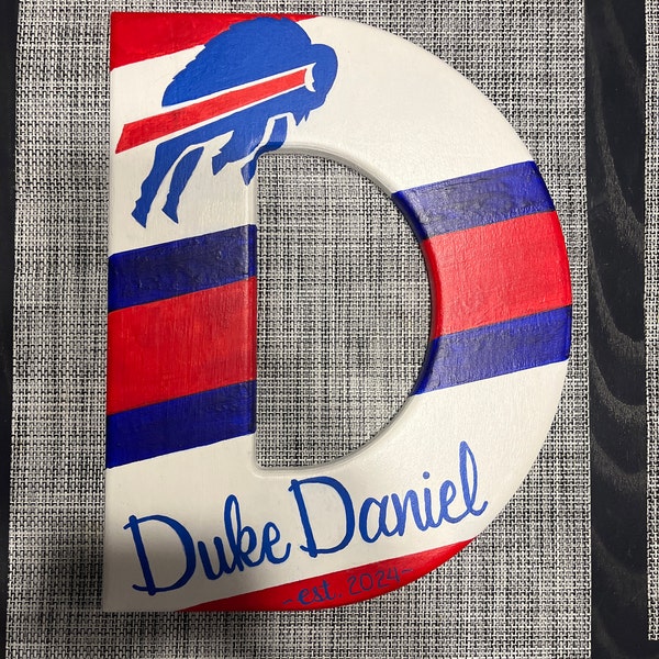 Sports Themed Wood Letters, Personalized, Hand-painted. Football ...