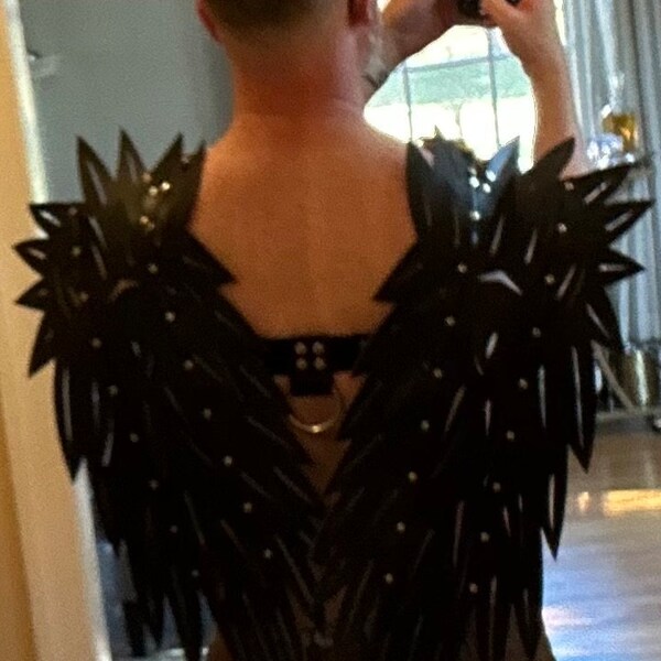 Large Dark Angel Wings, Black Rubber - Etsy