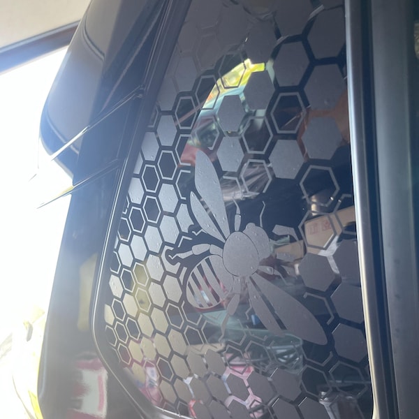 Honeycomb Bee Car Decal: Vinyl Window Sticker - Etsy