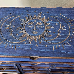 Small Tarot Card Holder, 5 Drawer Box, 4 Tarot Deck Holder, Tarot ...