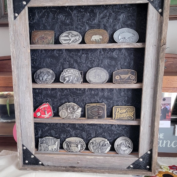 Belt Buckle Display Case - Holds 8 Buckles - Etsy