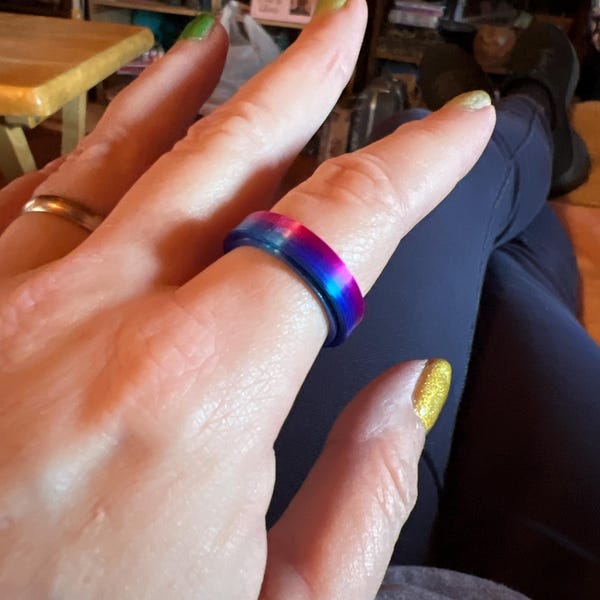 LGBTQ+ Fidget Rings, Pride Flag Fidget Rings, Pride Month, LGBTQ+ Flag Ring, Lesbian, Gay, MLM ...