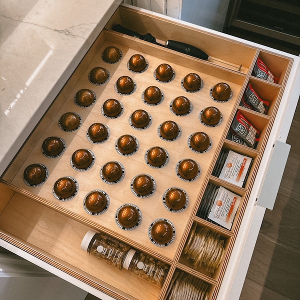Nespresso Original Drawer Organizer Made From Solid Maple or Walnut ...