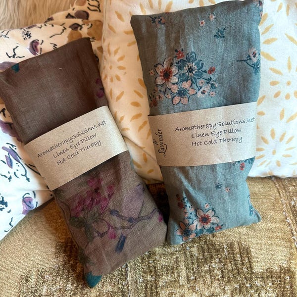 Linen Cheetah Leopard Eye Pillow, Microwave Hot Pad, Hot Cold Therapy ...