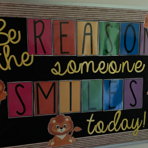 Be the Reason Someone Smiles Today!, Digital Bulletin Board, Printable ...