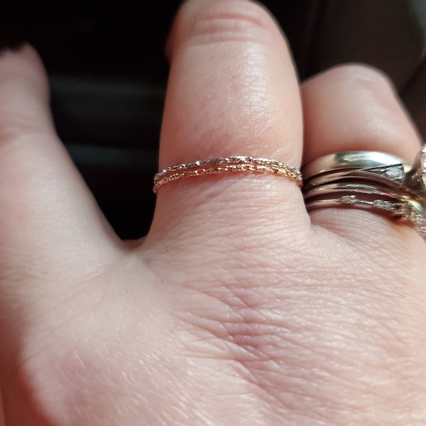 Raso Chain Ring, Soft Ring, Minimalist Ring, Dainty Ring, Chain Ring ...